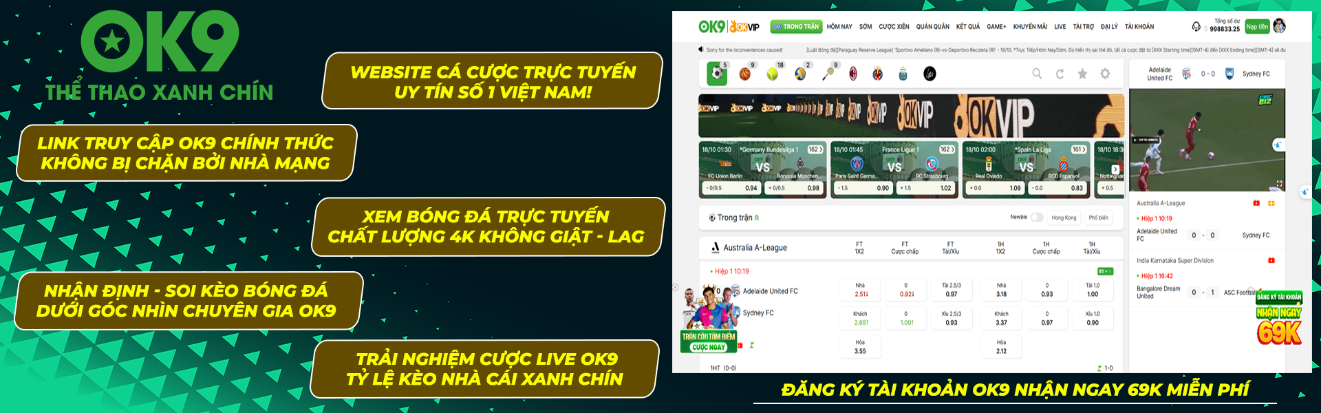 OK9 ⭐ Link Chính Thức OK9.COM - Cá Cược Thể Thao & Casino